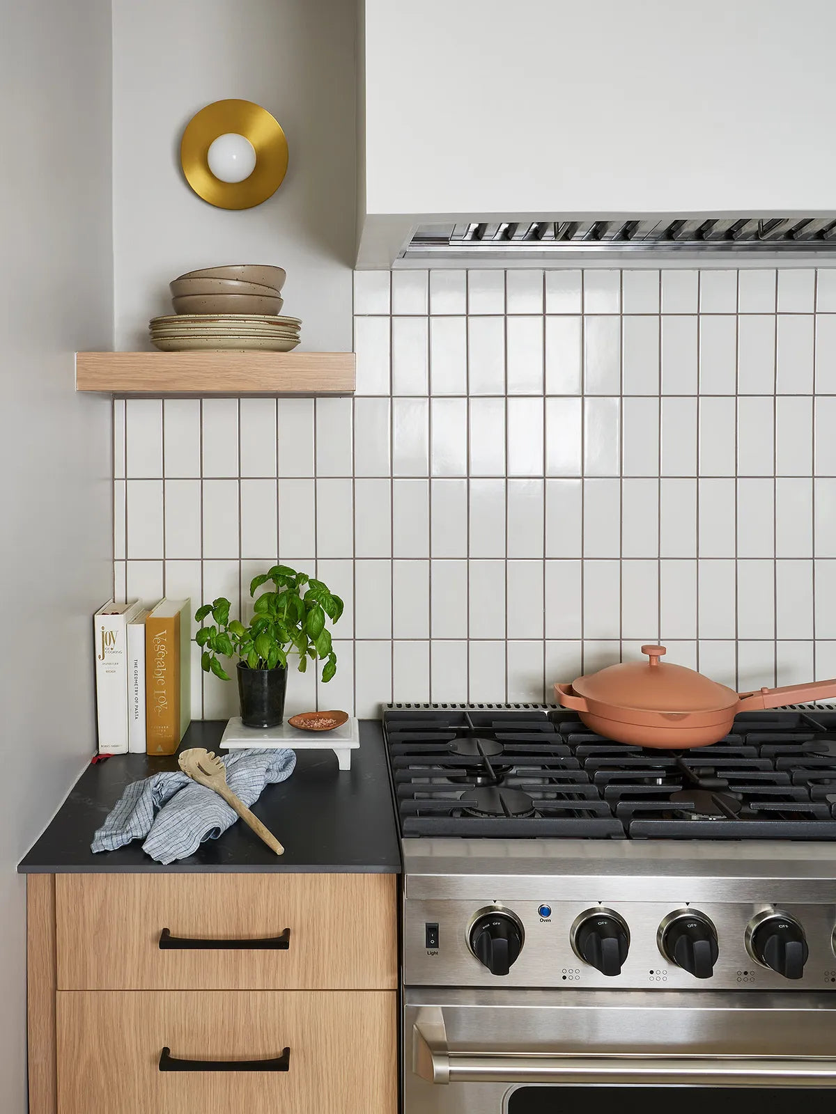 Ryan McDonald's Transitional Subway Tile Kitchen