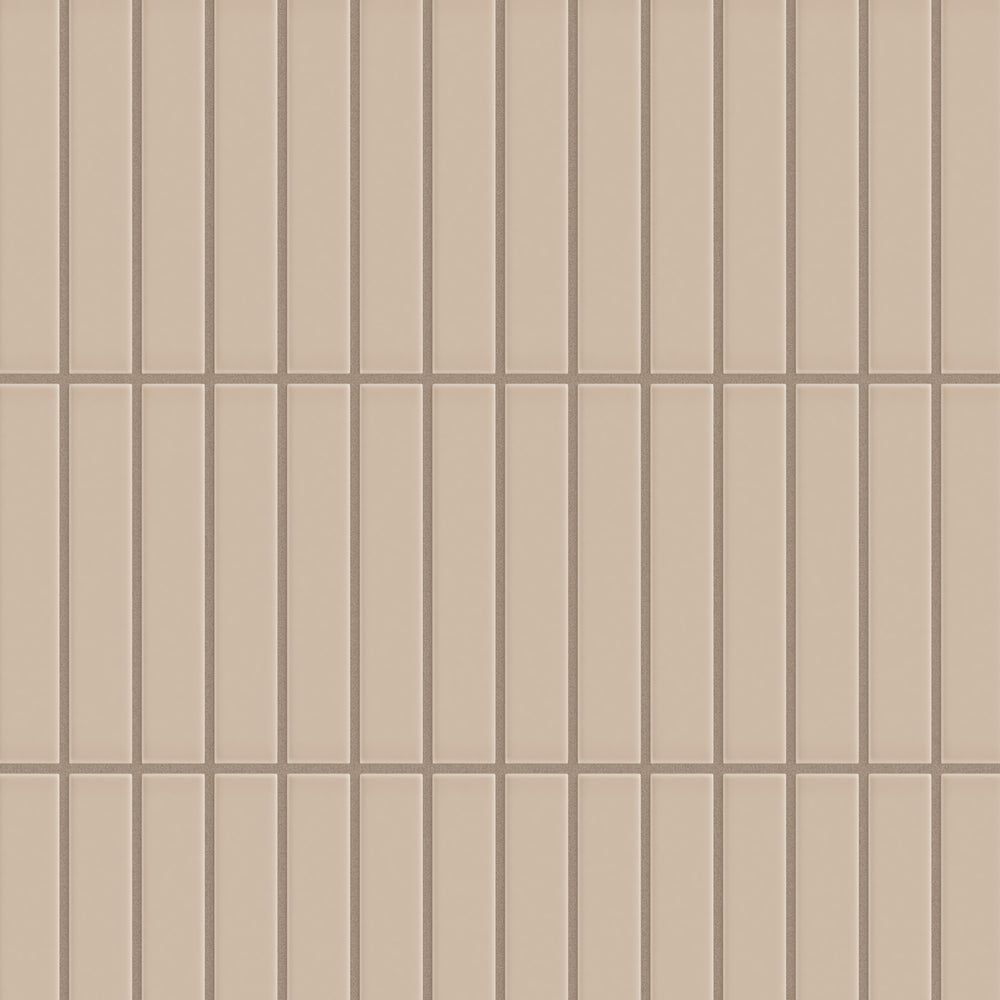 1x6 Straight Set Sheeted Original Ceramic Mosaic Tile in Sweet Pea Mat