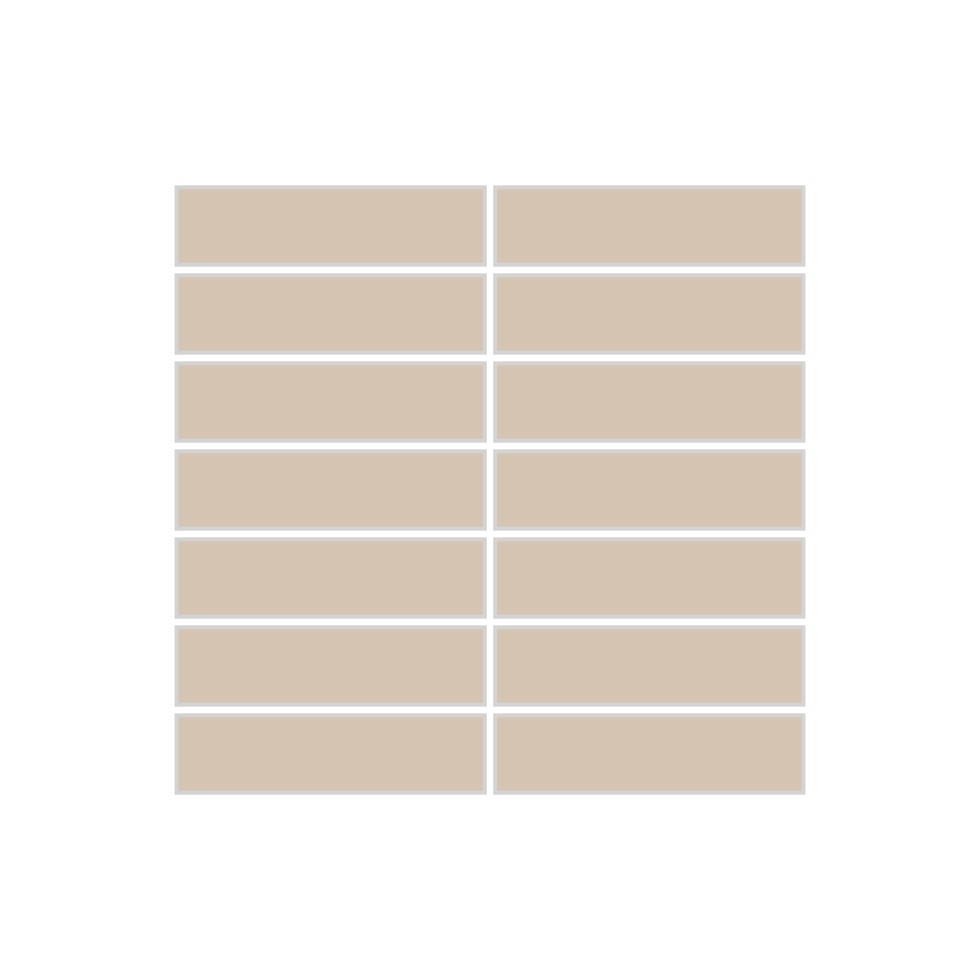 1x4 Straight Set Sheeted Original Ceramic Mosaic Tile in Cardamom Matt