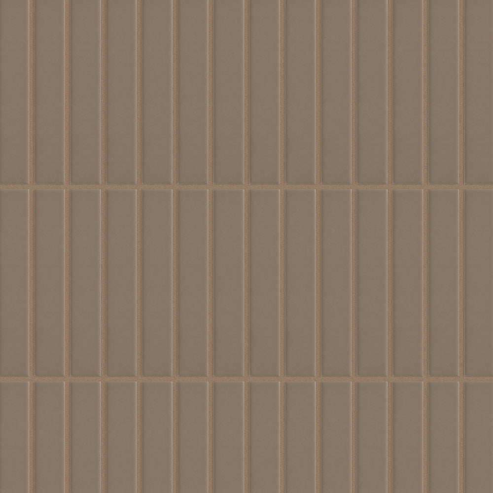 1x6 Straight Set Sheeted Original Ceramic Mosaic Tile in Cardamom Matt