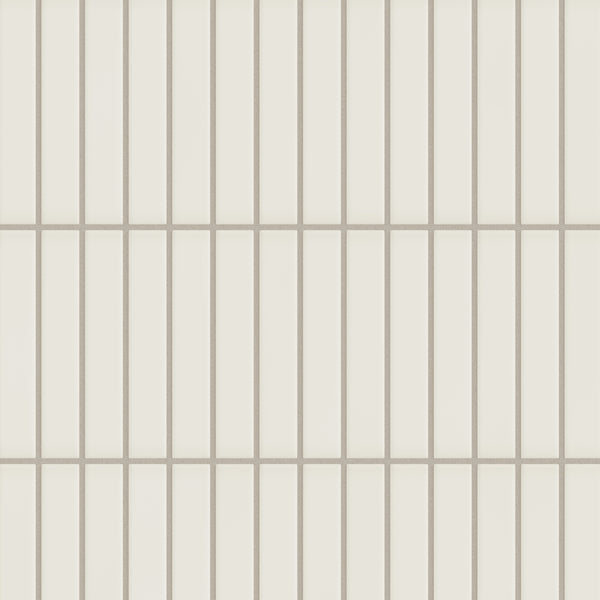 1x6 Straight Set Sheeted Original Ceramic Mosaic Tile in Feldspar Matt