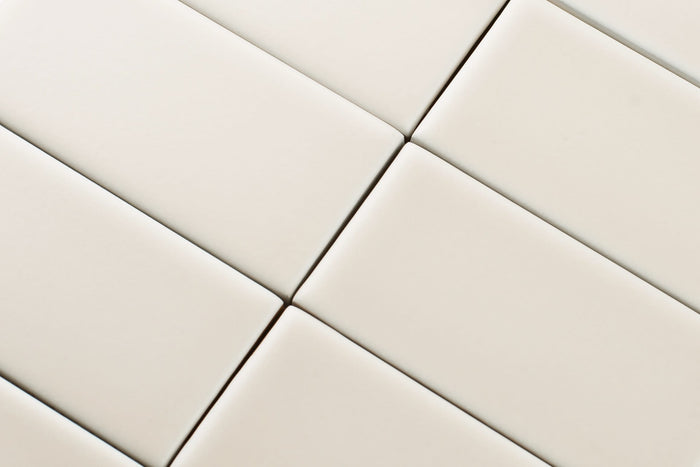 1x6 Half Offset Sheeted Original Ceramic Mosaic Tile in Sand Dune Matt